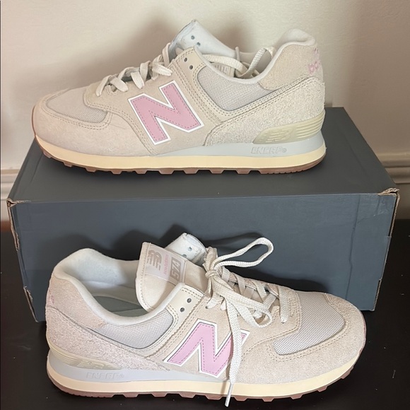 New Balance | Shoes | New Balance 574 Beige Pink Us 9 | Poshmark